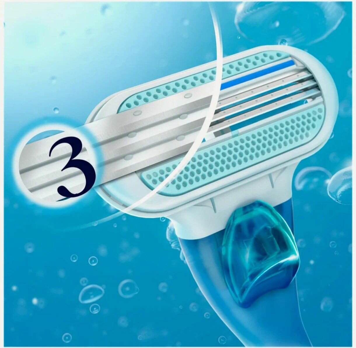 Сменные кассеты для бритья Gillette Venus Smooth женские с 3 лезвиями для бритвы, 2 шт