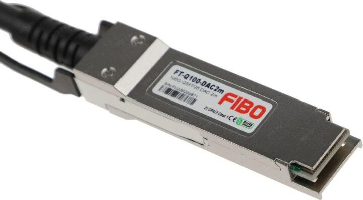 Кабель DAC FIBO_FT-Q100-DAC2m 100Гбит/с 2м QSFP28-QSFP28 (FT-Q100-DAC2M) — фото 1