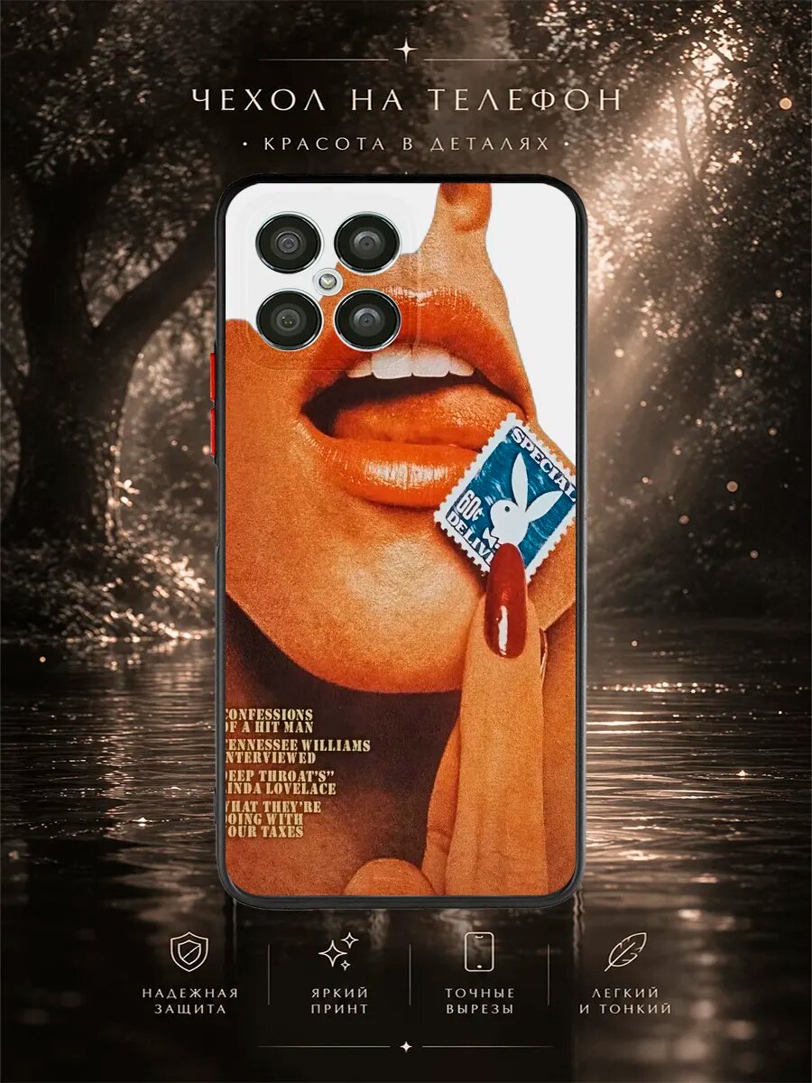 Матовый чехол на Honor X8 Ретро Playboy У2К