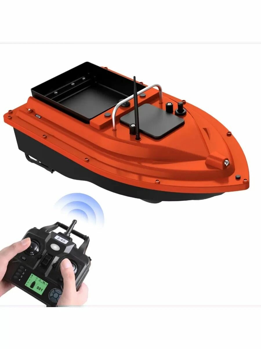 Прикормочный кораблик GPS тритон D16E (красный)