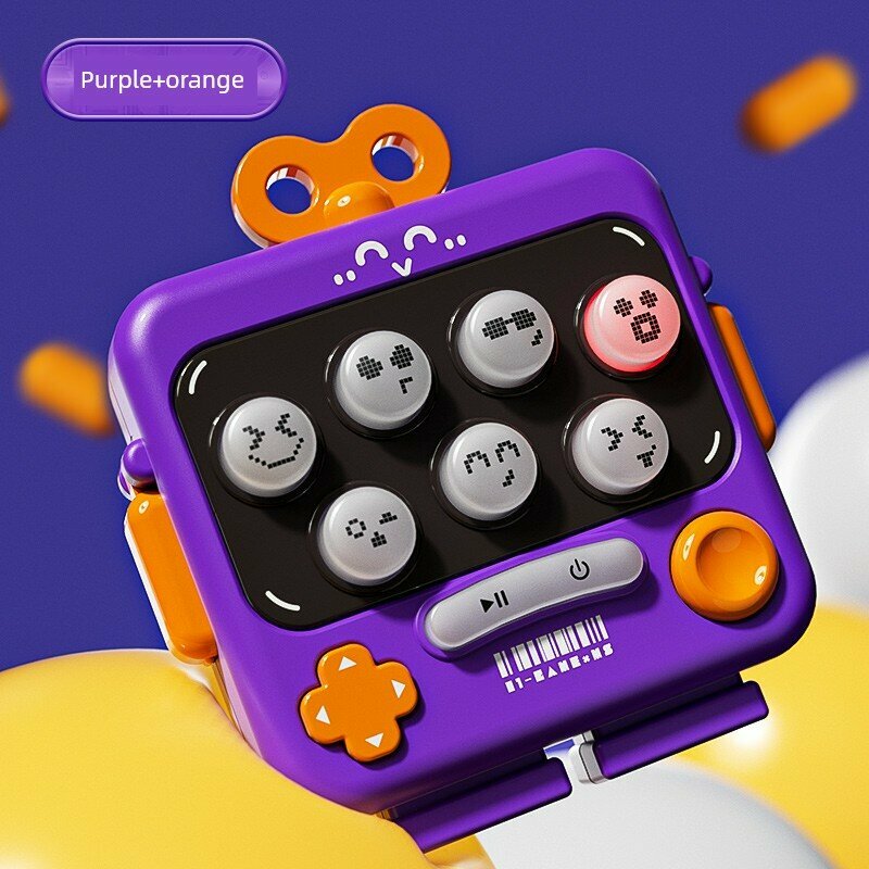 Игрушка для малышей: Нажимай и играй в игру с мышкой и фиолетовым робот-дизайном для детей 1-2 лет