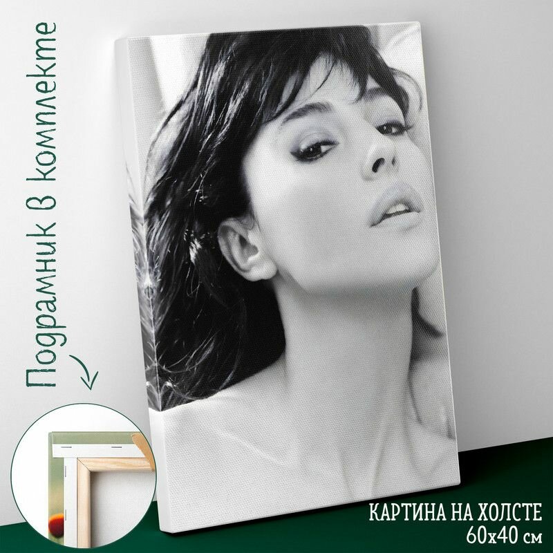 Большая картина интерьерная постер на холсте на стену 60 на 40 см Monica Bellucci Моника Беллуччи