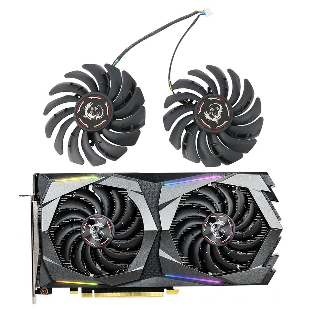 Кулеры для видеокарт MSI GamingX GTX 1650, 1660. 87мм, 4pin. PLD09210B12HH, PLD09210S12HH