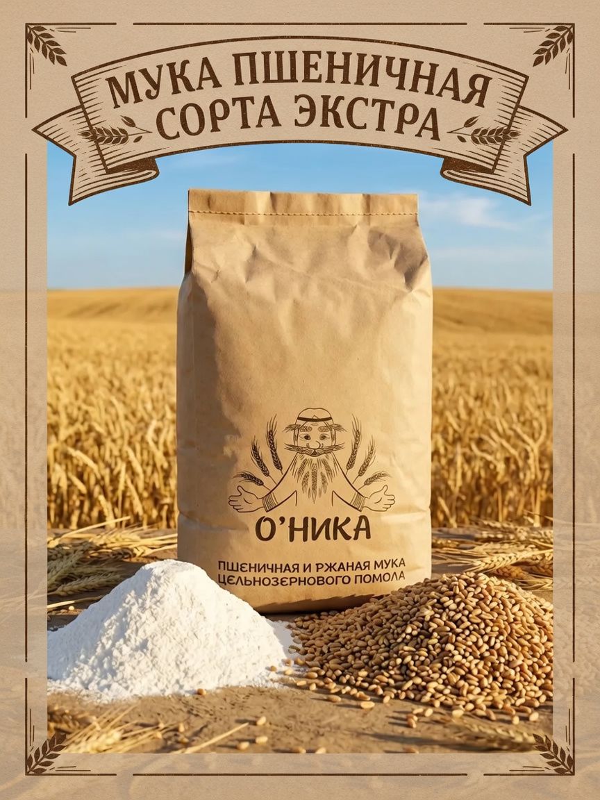 Мука Оника пшеничная хлебопекарная сорт Экстра 8 кг