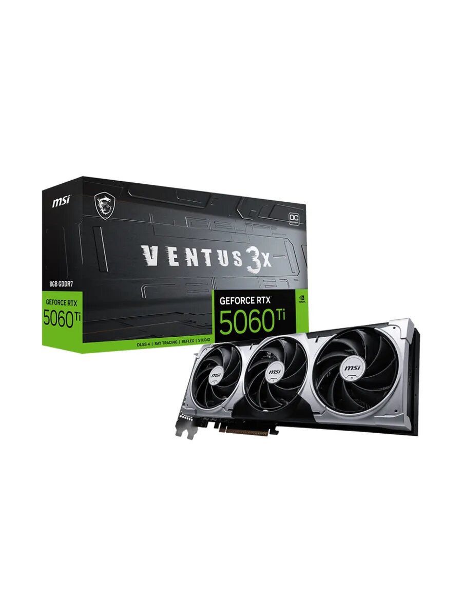 Видеокарта MSI GeForce RTX 5060 Ti 8G VENTUS 3X OC