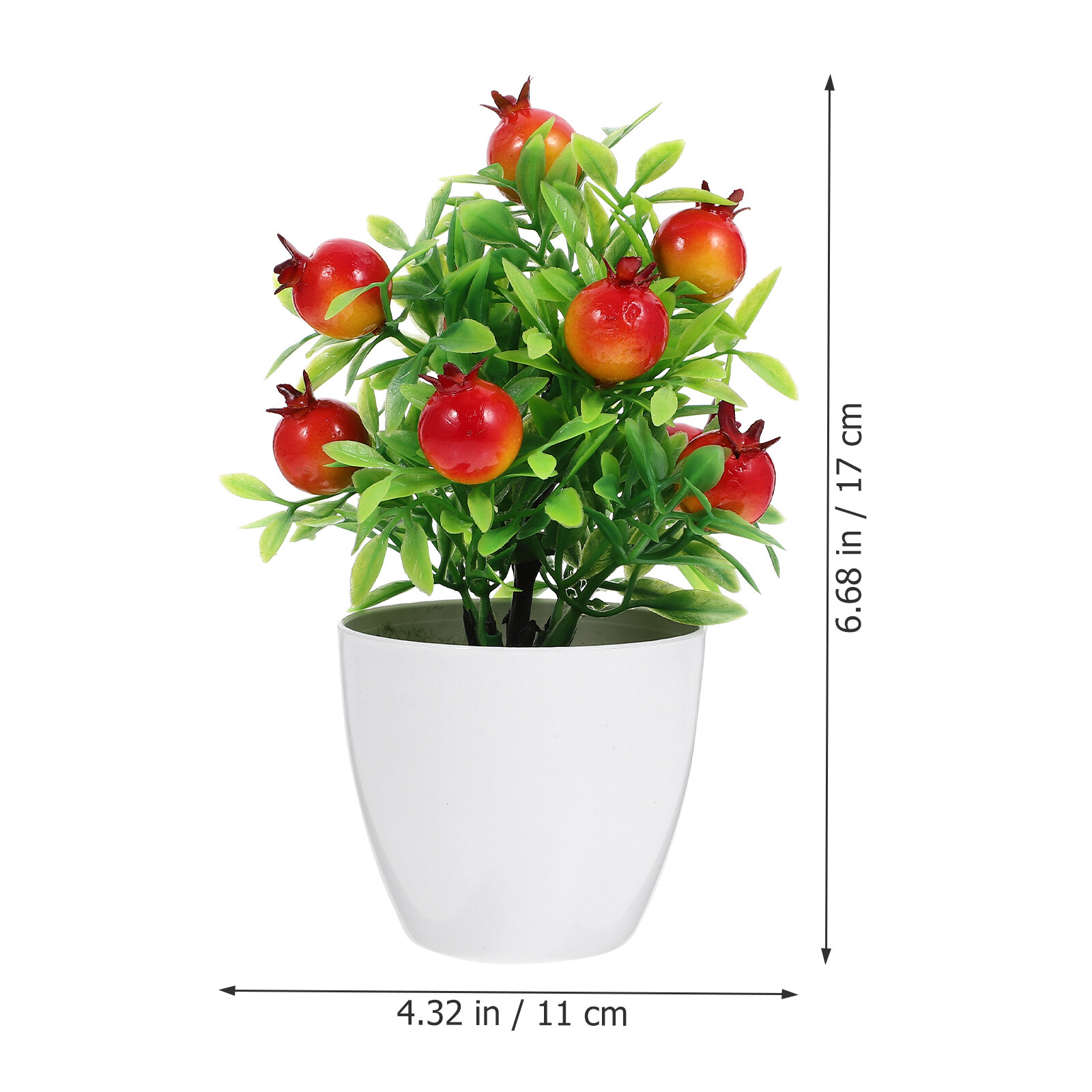 2 Шт Искусственное Бонсай Дерево С Фруктами Для Украшения Кухни 11x10.5x17 Cm