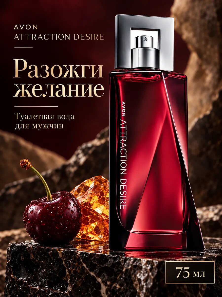 Туалетная вода мужская Avon Attraction Desire 75 мл
