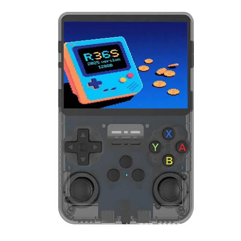 Портативная игровая приставка R36S для игр PSP, PS1, N64, NDS, NES чёрный 64G