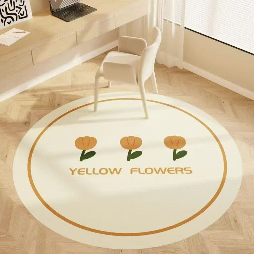 Эксклюзивный круглый коврик 80X80CM для офисного кресла с основой из ，резины，толщина3mm