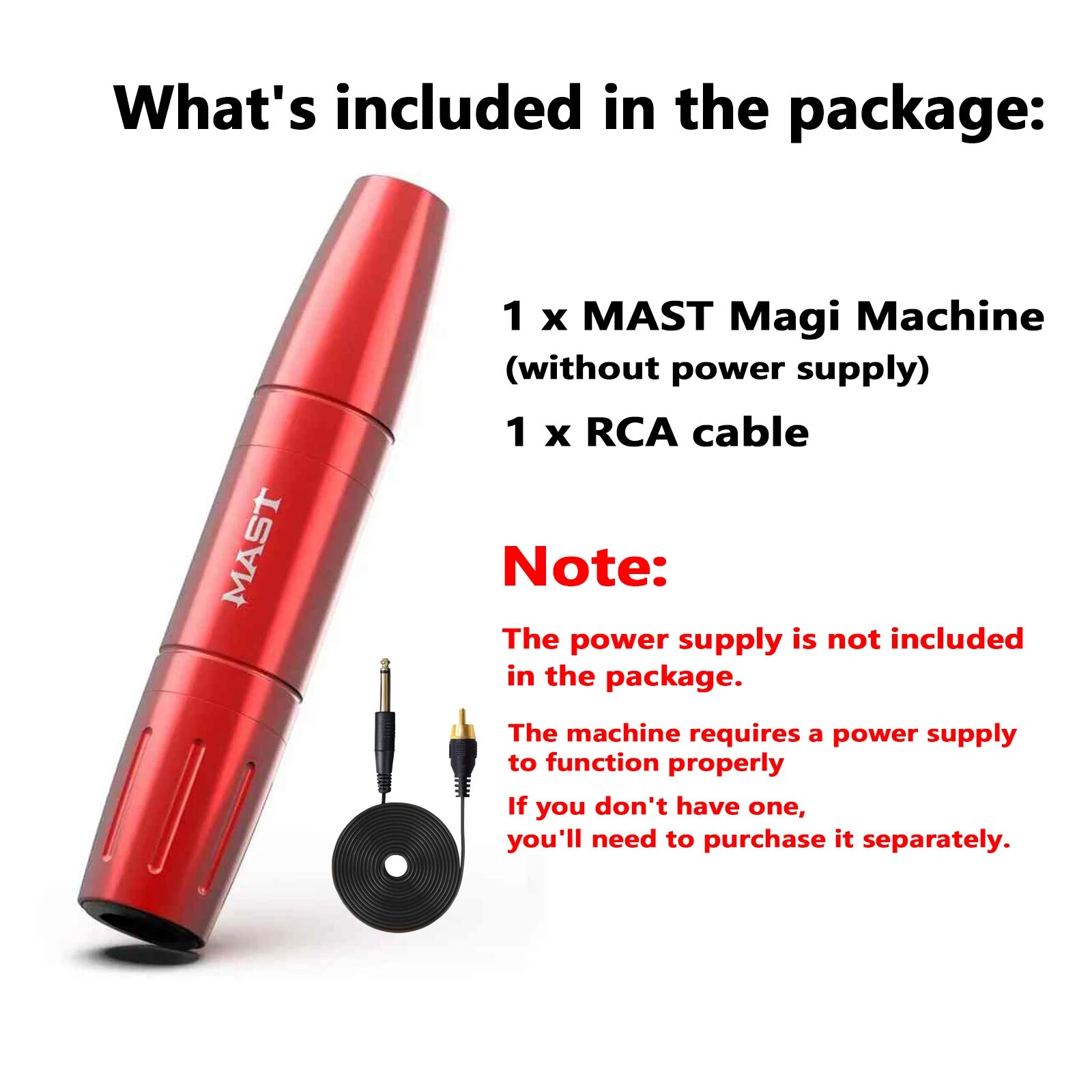 MAST TATTOO Magi Роторная машинка для перманентного макияжа Red (1 pen)
