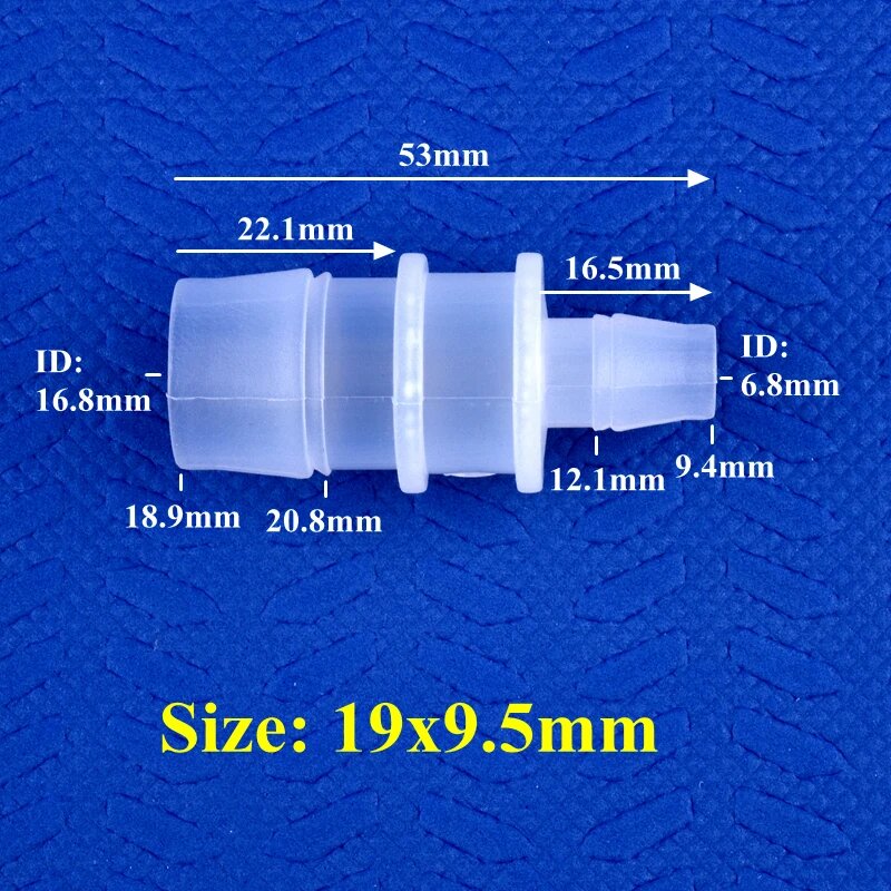 SgooHan редукционные прямые соединители PP 19-25 мм до 7,9-20 мм 19x9.5mm, 20 Pieces