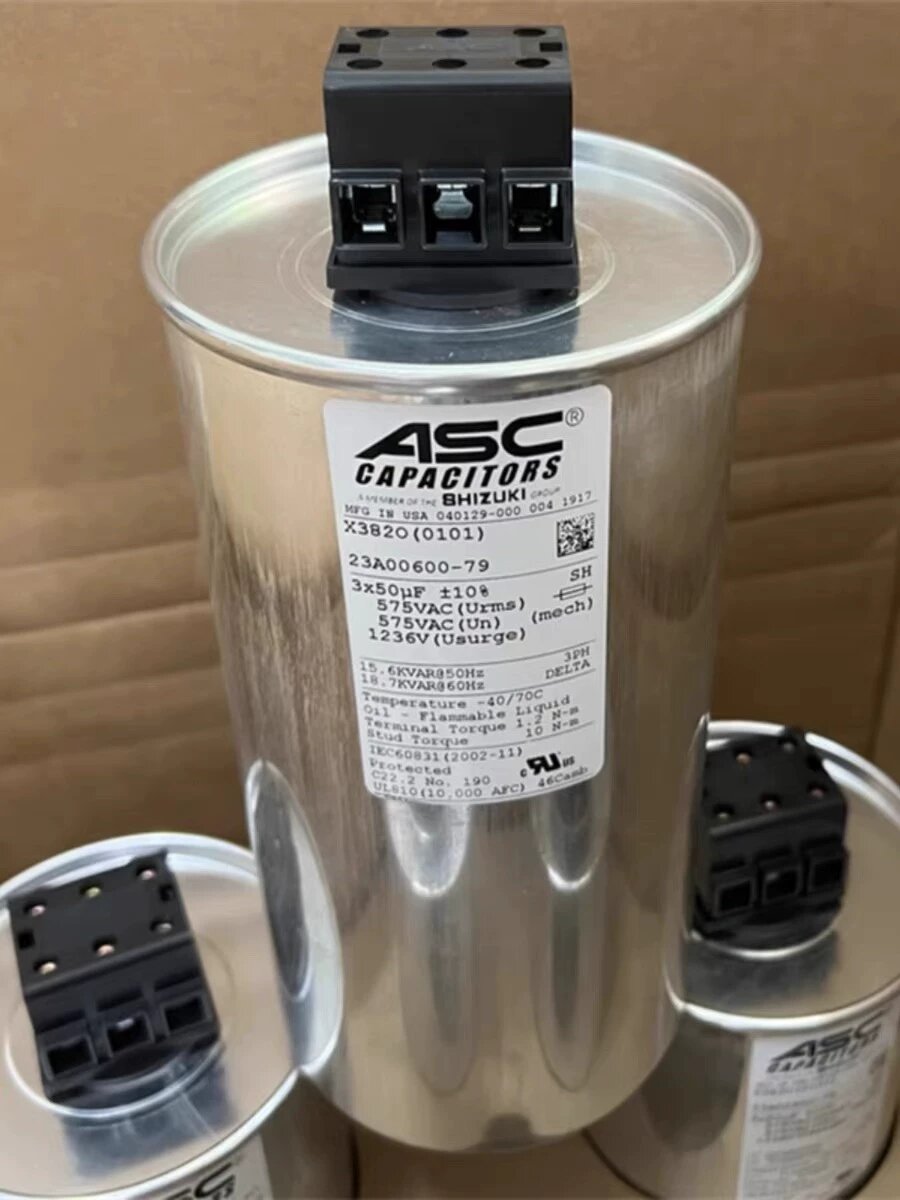 ASC 3X50uF 575VAC X3820 CAPACITORS Компенсация коэффициента мощности трехфазный конденсатор 1шт цена