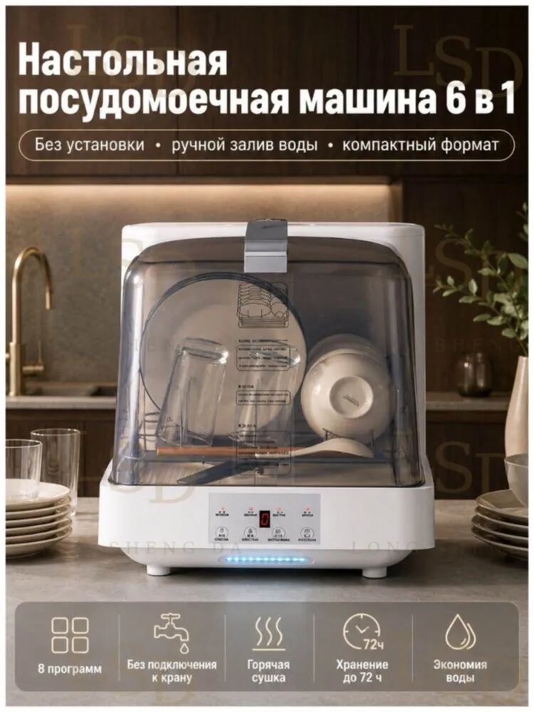 Посудомоечная машина посудомойка123, белый, прозрачный