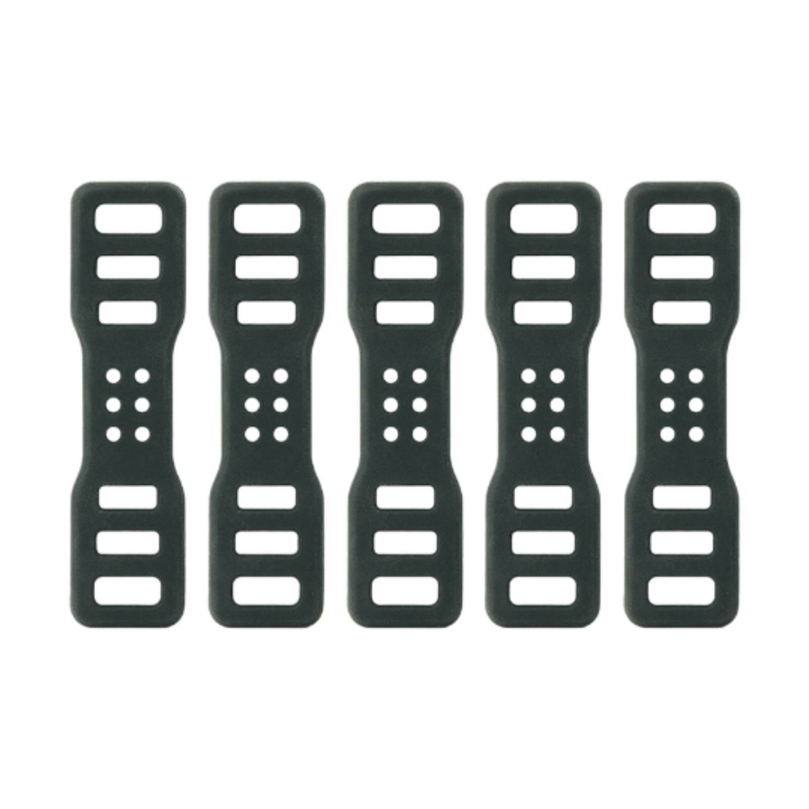 5x/10x Прочные черные резиновые ремешки для крепления на руль автомобиля, видеорегистратора или фонарика (5 штук)