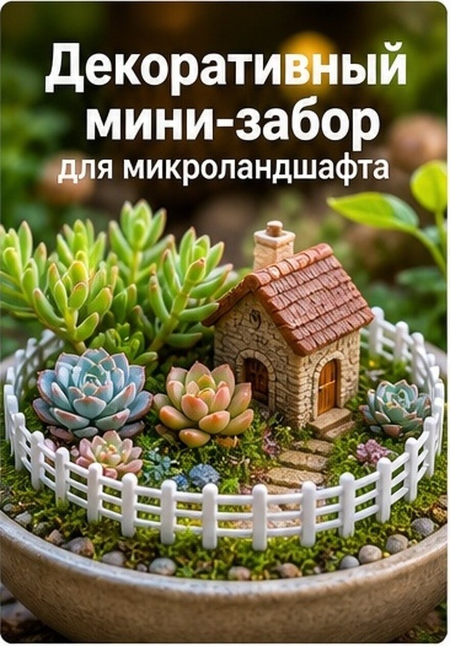 20 Штук Миниатюрный Забор Для Ландшафтного Дизайна Песочницы Белый 8 80X4 40X0 50Cm