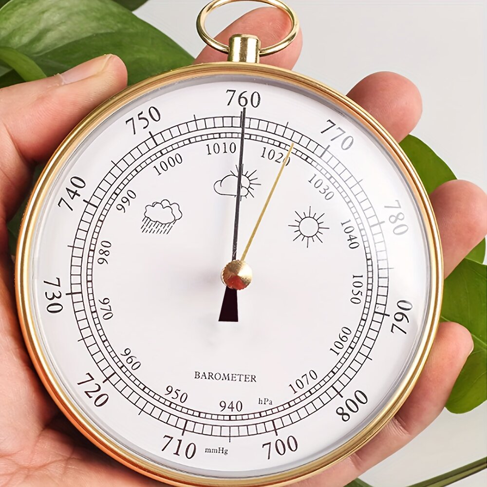 Барометр механический 100 мм, настенный и ручной, без батареек, для измерения атмосферного давления в теплицах, лабораториях, музеях, на заводах и фермах