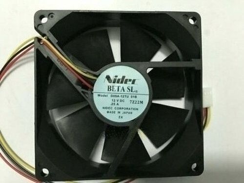 NIDEC 9025 D09A-12TU 01B DC12V 0.25A 9CM 3 провода вентиляторы -