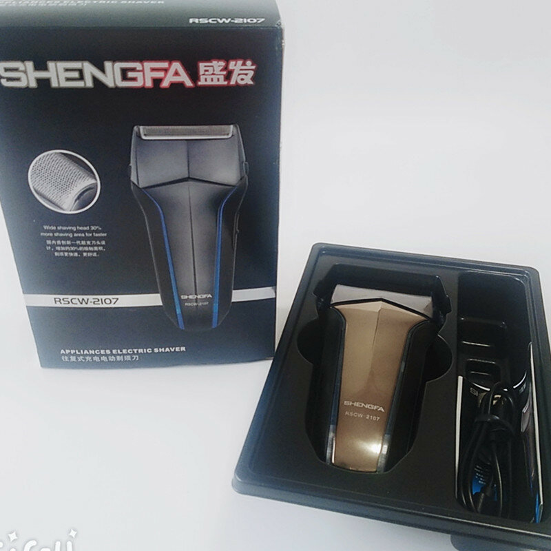 Shengfa RSCW-2107 Электрическая бритва с возвратно-поступательным лезвием и триммером, заряжаемая для мужчин, 1 шт