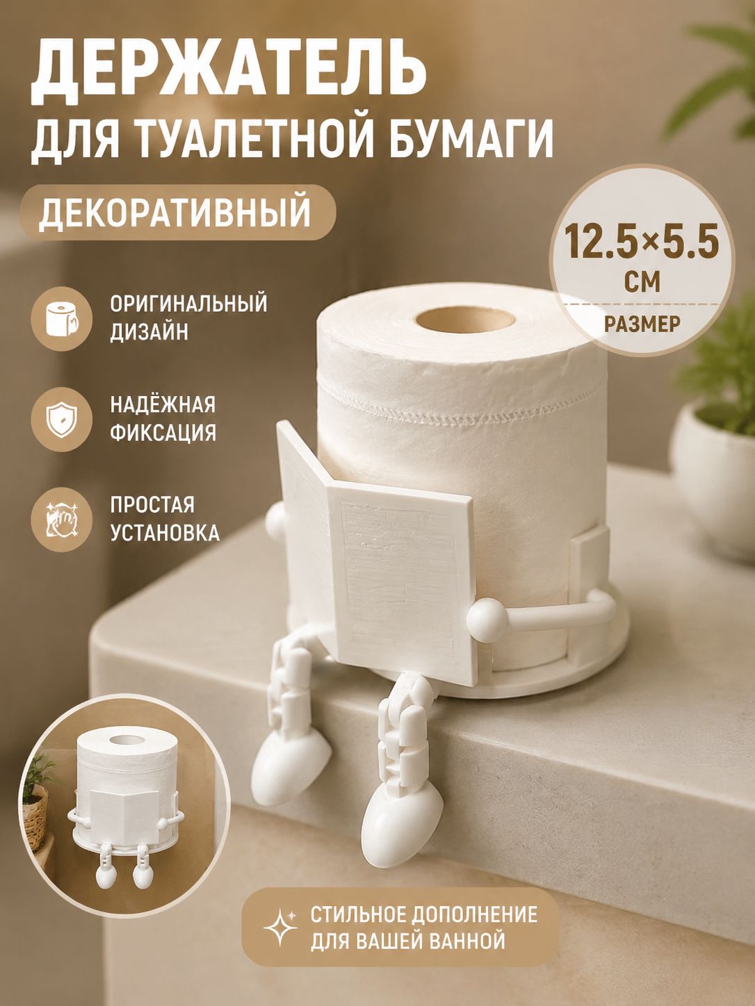 Диспенсер для туалетной бумаги "Товары для дома", 1 шт