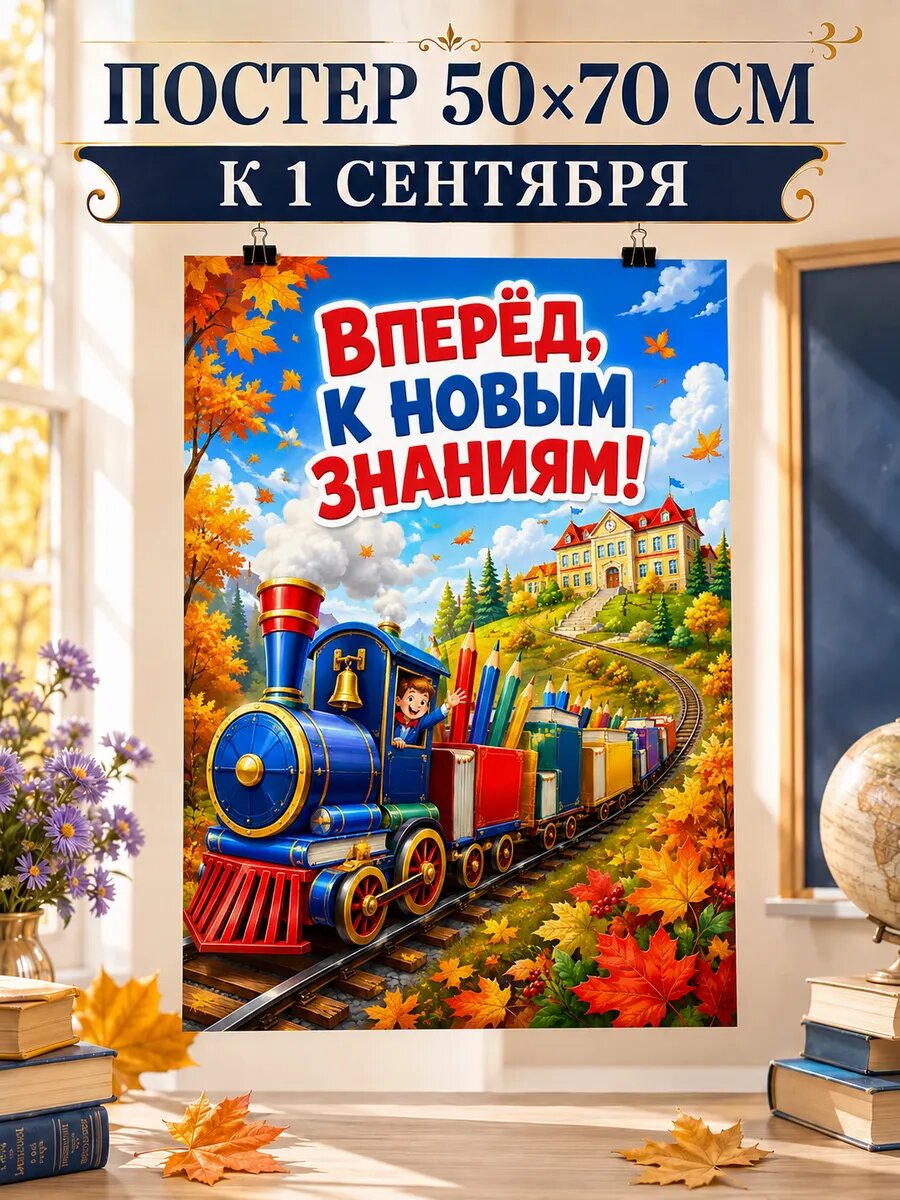 Постер на стену большой 50*70 1 сентября без рамки