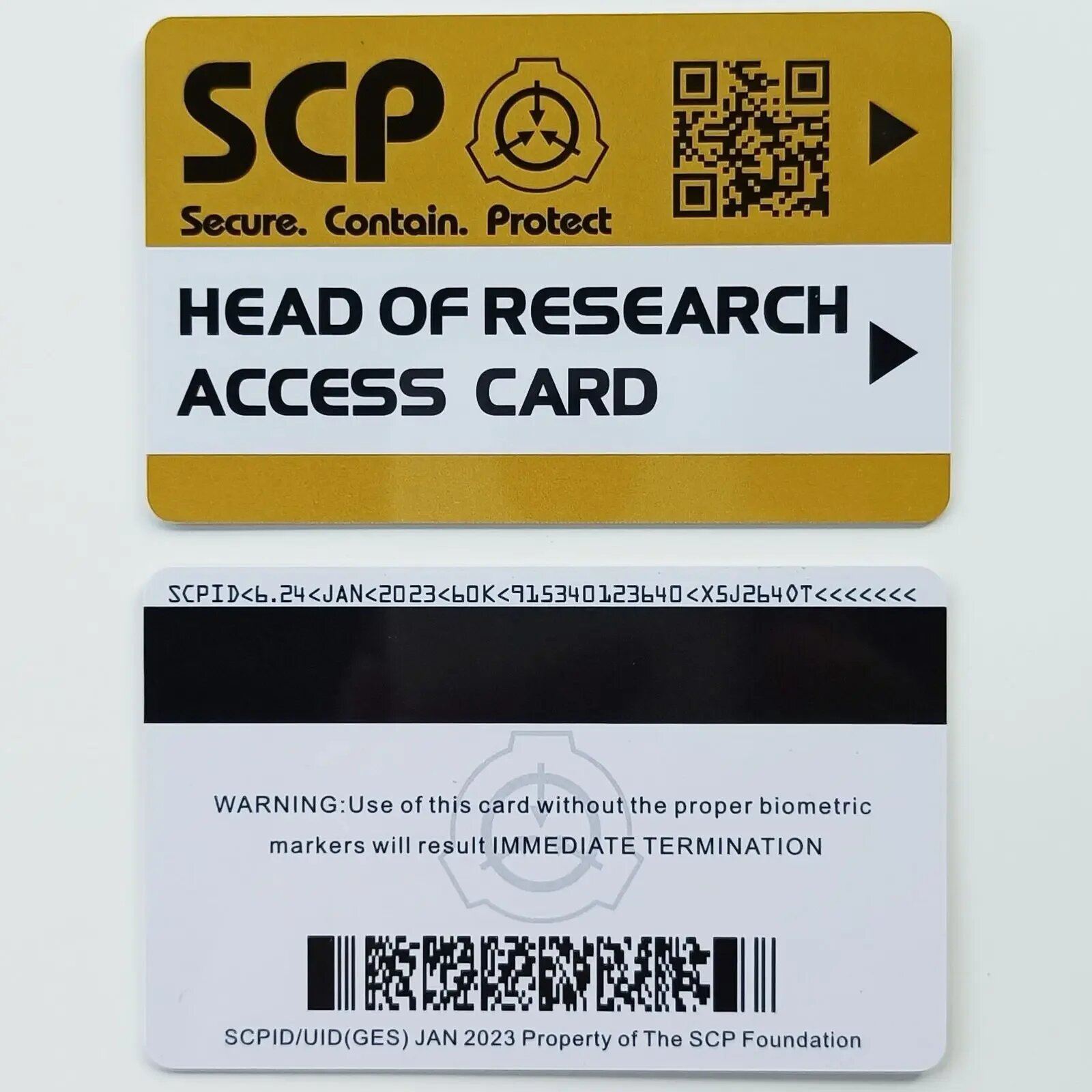 Id-карта SCP Foundation HEAD OF RESEARCH