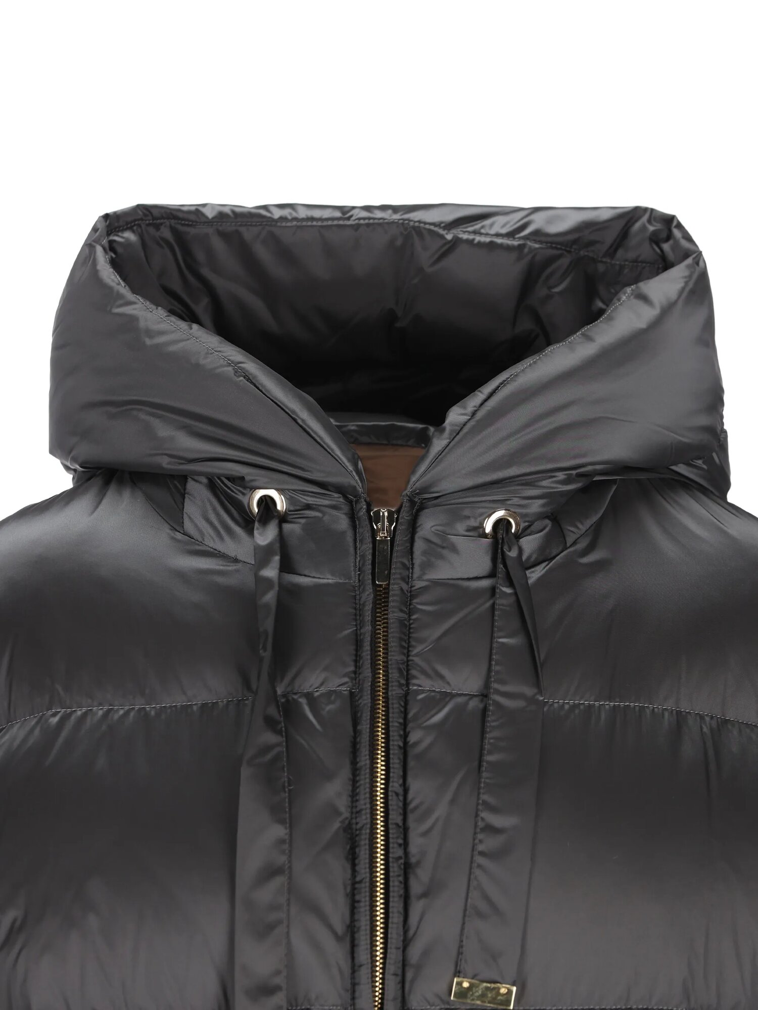 Куртка Max Mara The Cube hooded puffer jacket, размер 44, черный — фото 1