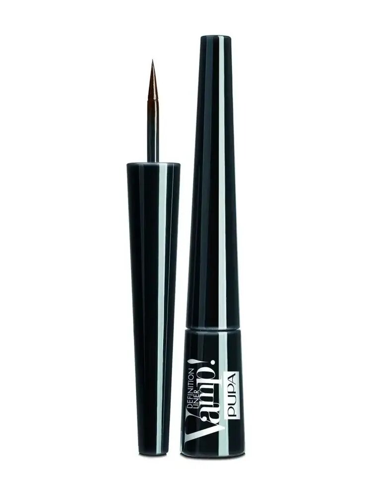 PUPA Подводка жидкая для глаз Vamp! Definition Liner, 2,5 мл, 200 Коричневая