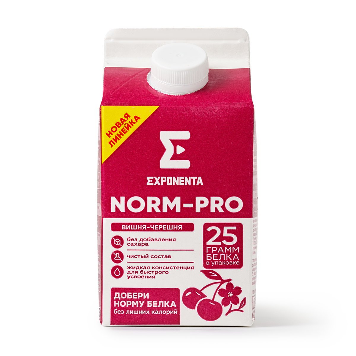 Кисломолочный напиток Exponenta Norm-Pro, вишня-черешня, 500 г