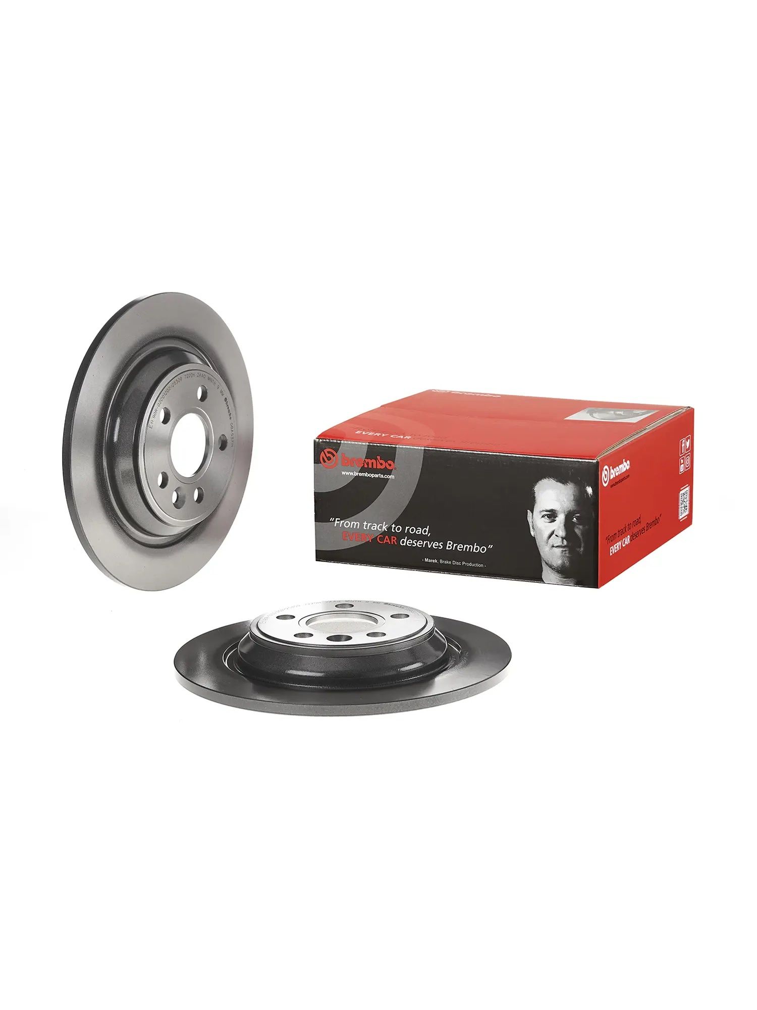 Диск тормозной сплошной задний BREMBO (08. A537.11) Prime UV Coated