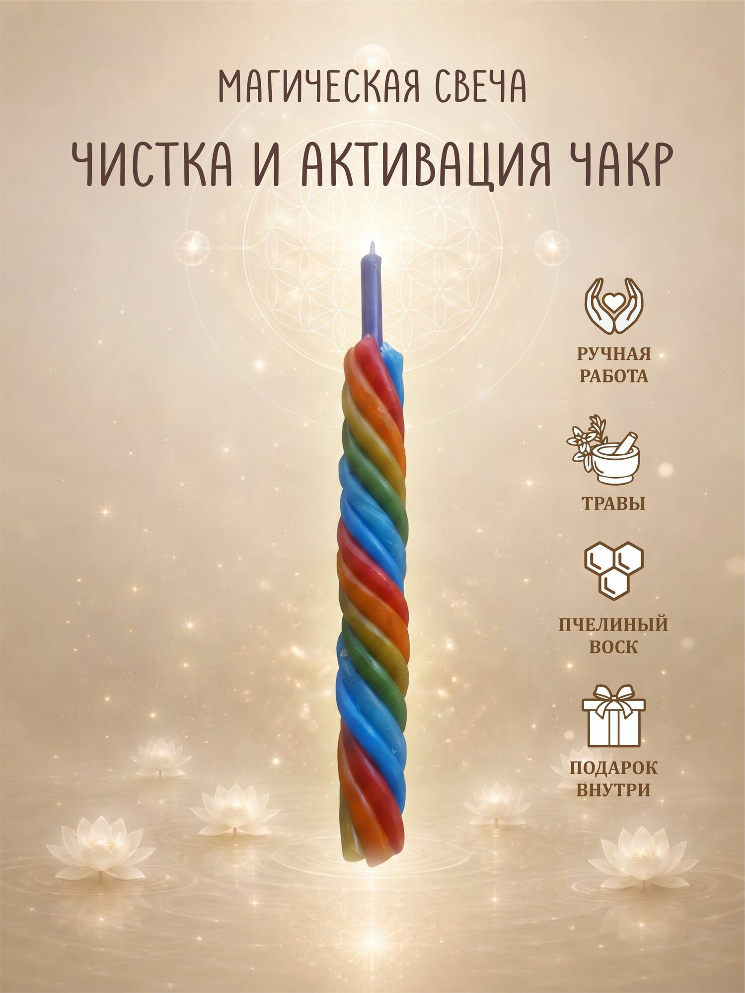Магическая программная свеча "Чистка и активация чакр"