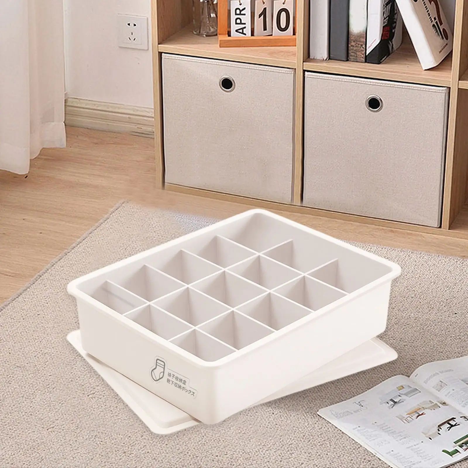Органайзер для белья, одежды 28x21x7.5 см 1 шт abs пластик белый