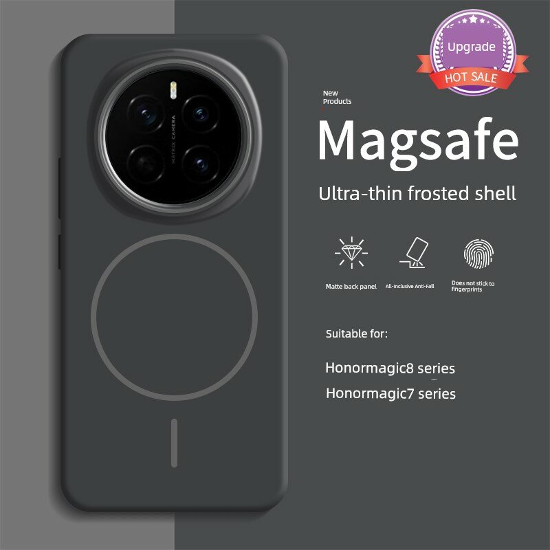 Защитный чехол для Honor Magic5 Pro Air с магнитным креплением, цвет полуночный черный - премиум-материал, ударопрочный