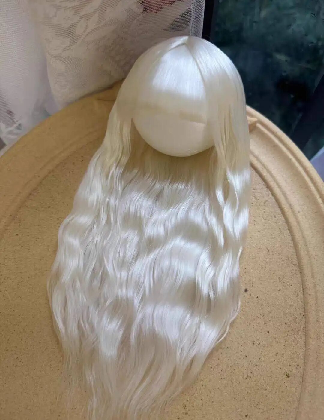 Парики для кукол Блайт из махра KARY MO Белый, wig 21