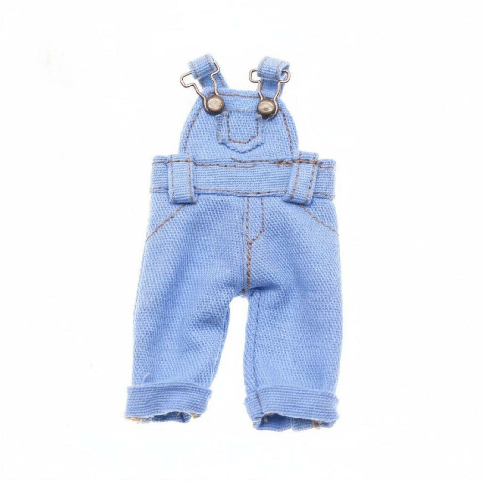 Подтяжки для куклы, качественный материал, одежда для BJD-кукол, модный миниатюрный комбинезон для любителей, кукольных домиков, рукоделия, светлый деним.