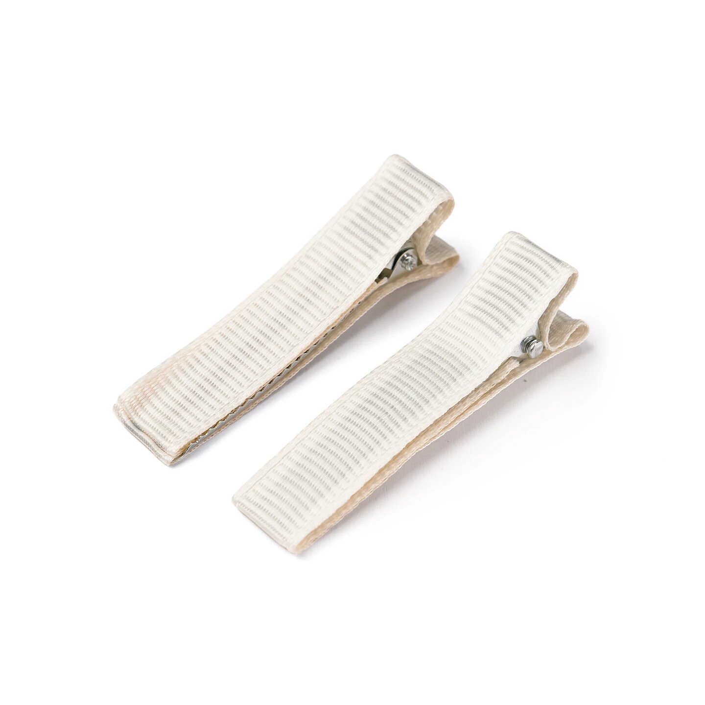 10 шт. железных заколок-крокодилов с лентой AGCFABS Бежевый, 47mm, Бежевый, Beige