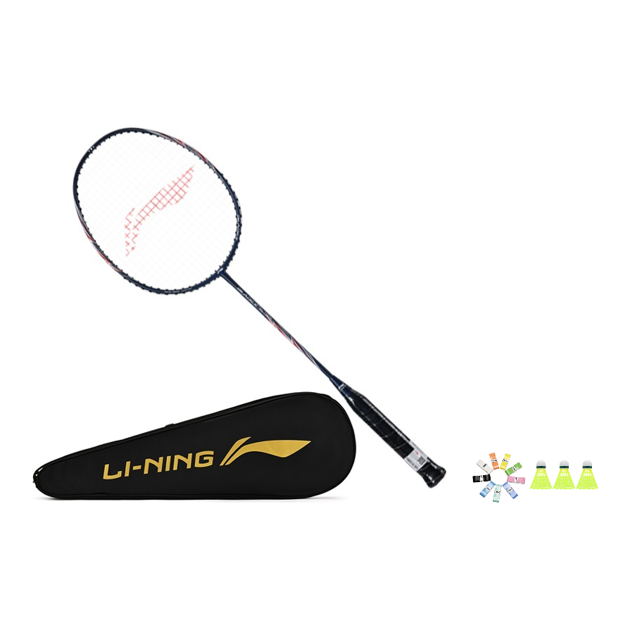 Бадминтонная ракетка унисекс Li-Ning Sharp Shadow EX LIGHT Full Carbon Speed Type Enhanced Swing Speed Advanced Level 5U, белый синий