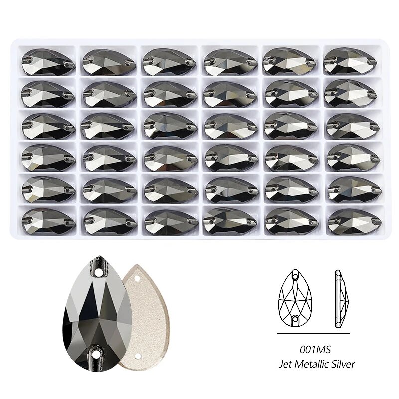 Стразы BOBOHOO 001MS Jet Metallic
