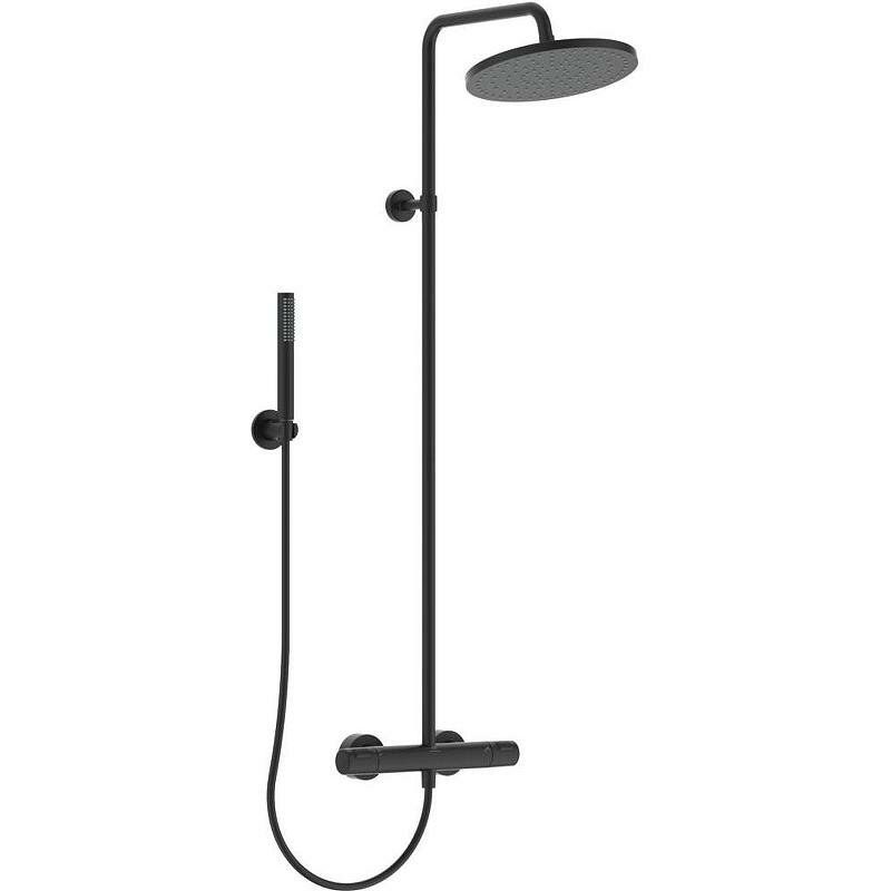 Душевая система Ideal Standard Ceratherm T25 BC748XG с термостатом Черная матовая