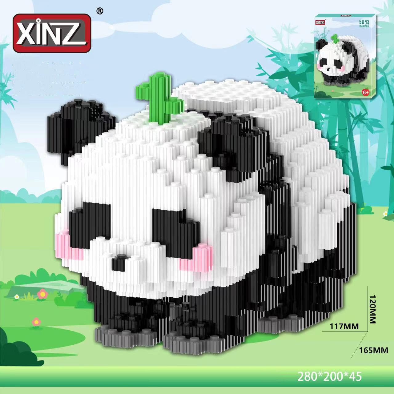 3D Конструктор Панда / 1650 деталей