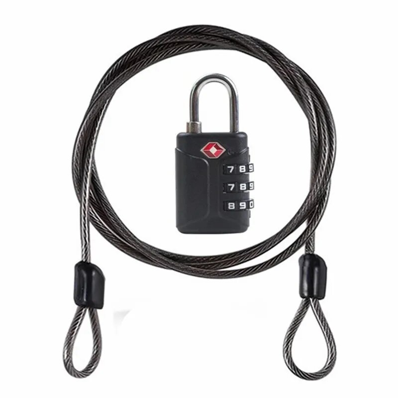 TSA одобренные 3-значные комбинационные замки для багажа black