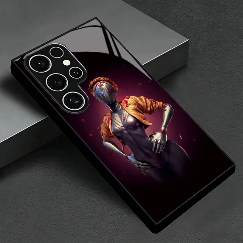 Противоударный чехол из закаленного стекла Atomic Heart Game Бордовый, KHTY00038D, Samsung S25 FE