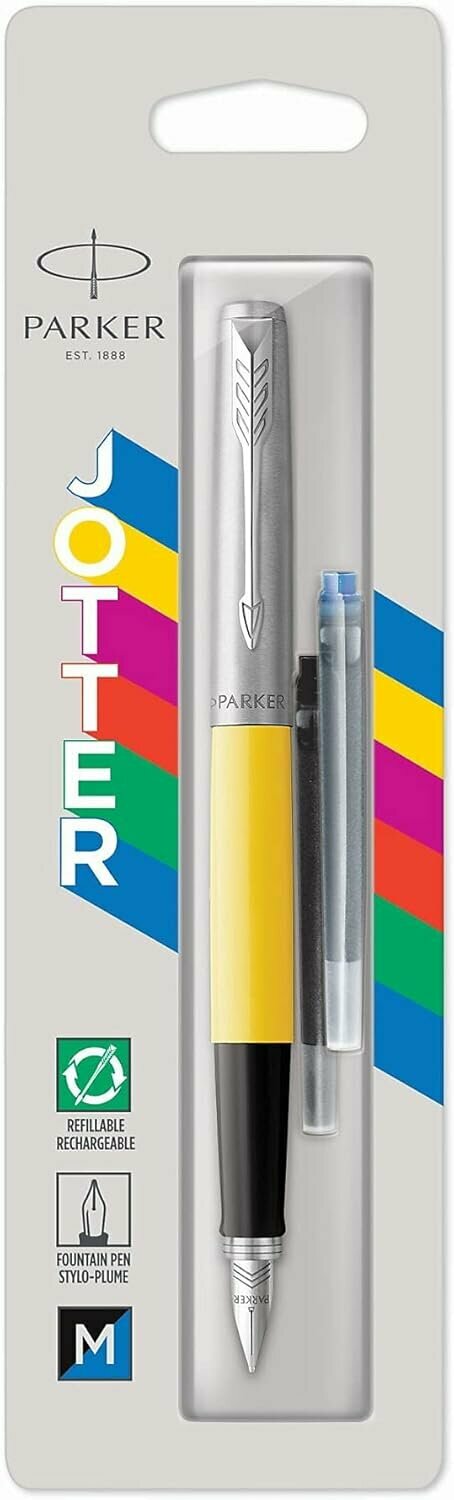 Перьевая ручка Parker Jotter, цвет ORIGINALS Yellow CT, цвет чернил синий/черный 2096859