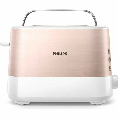 Philips Тостер Тостер для хлеба 1050 Вт тостов - 2, белый, розовый