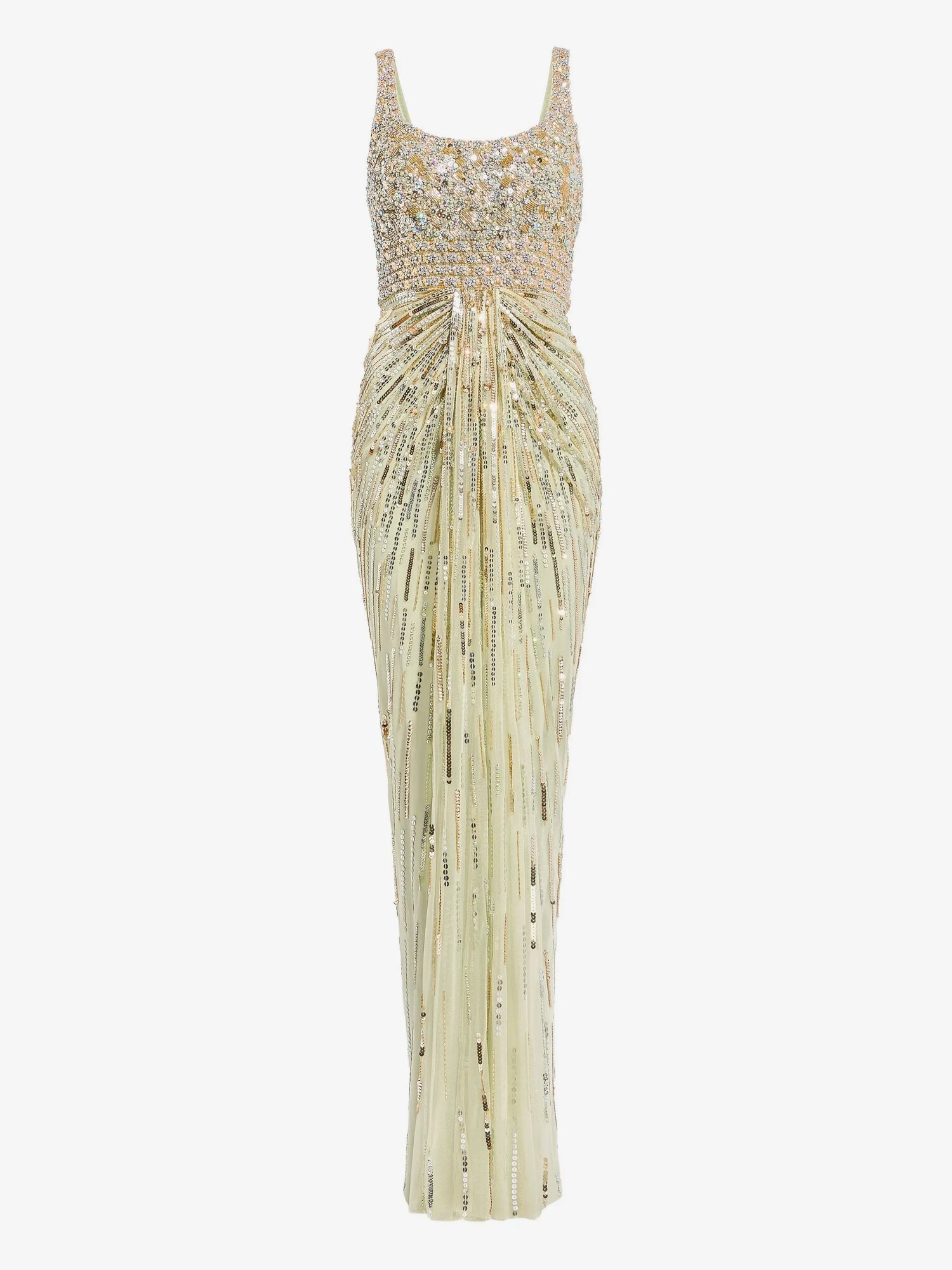 Платье Jenny Packham Elixir, размер 10, зеленый