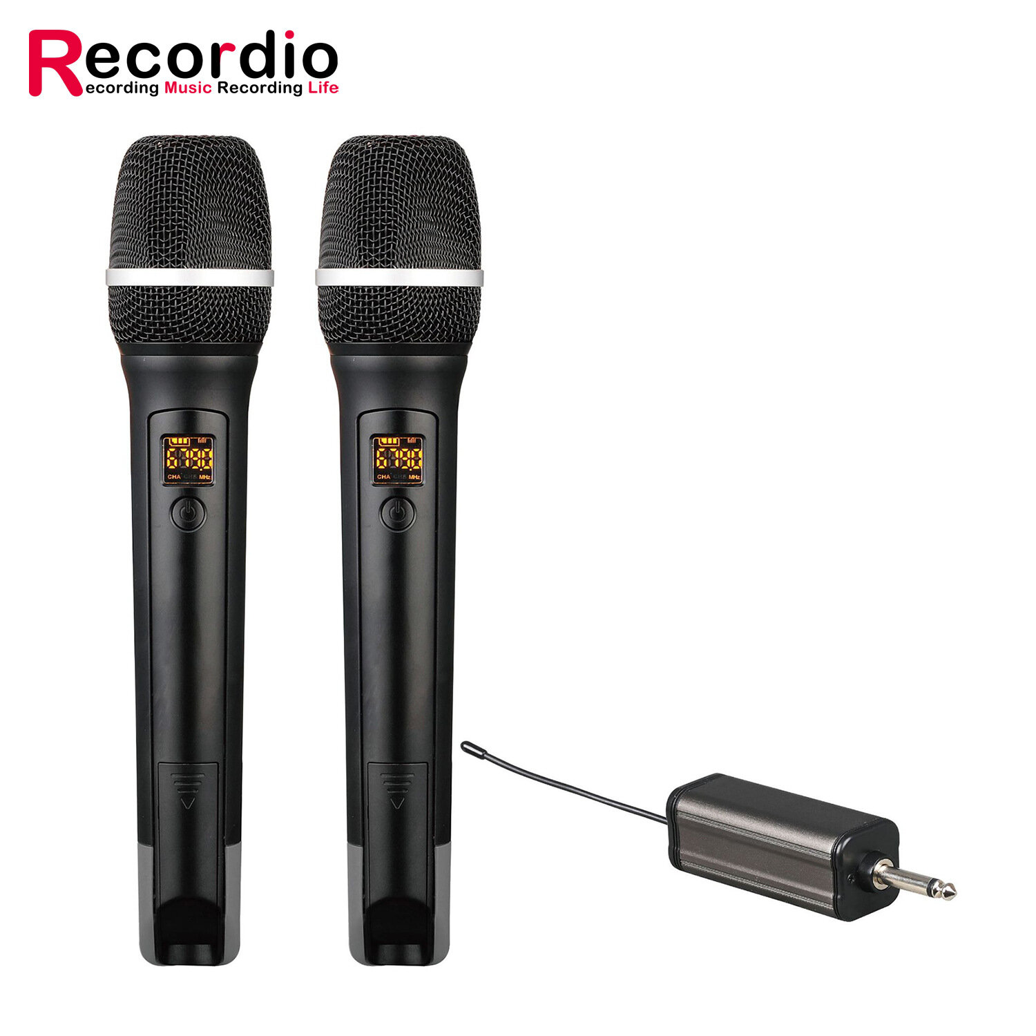 GAW-RM60 беспроводной микрофон UHF из металла для домашнего использования и сцены система с 2 приемниками