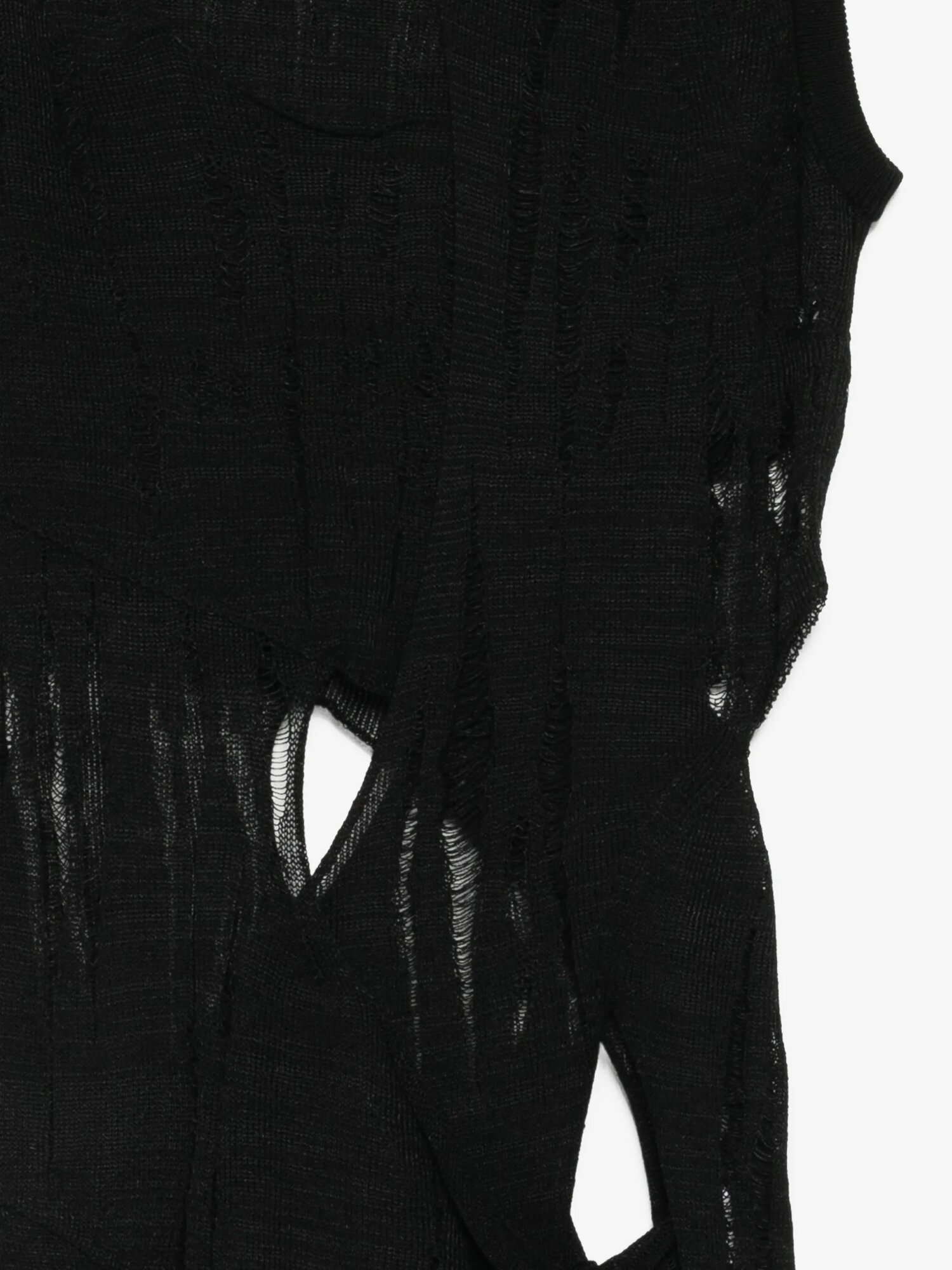 Топ Junya Watanabe Distressed top, размер 42, черный — фото 1