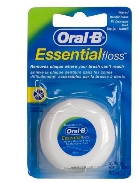 Орал би зубная нить EssentialFloss вощеная мятная 50м