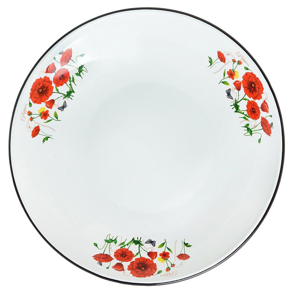 Блюдо "Красные маки" 3,0 л