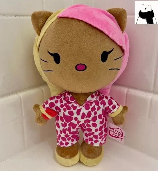 Плюшевая игрушка Трэвис Скотт / Travis Scott plush, 24 см, желто-розовый