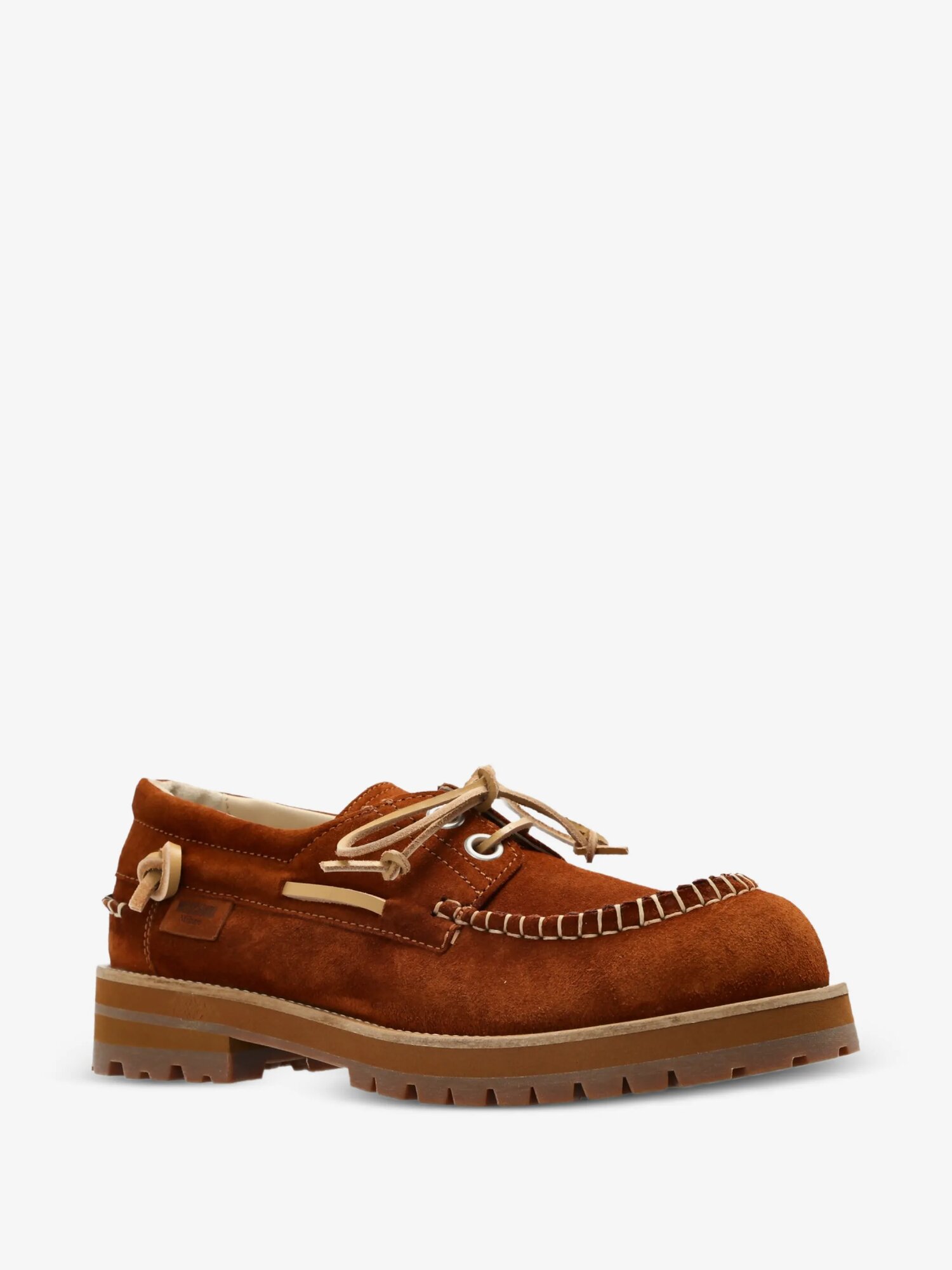Лоферы MOSCHINO Suede boat loafers, размер 43, коричневый — фото 1